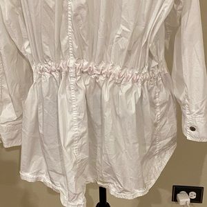 Free People | Jackets & Coats | Free People Poplin Pullover White Fall ...